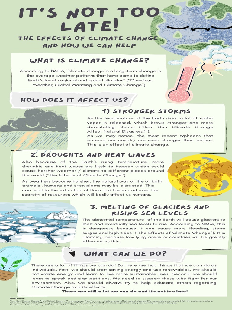 Blue Lined Climate Change Environment Infographic | PDF | Climate ...
