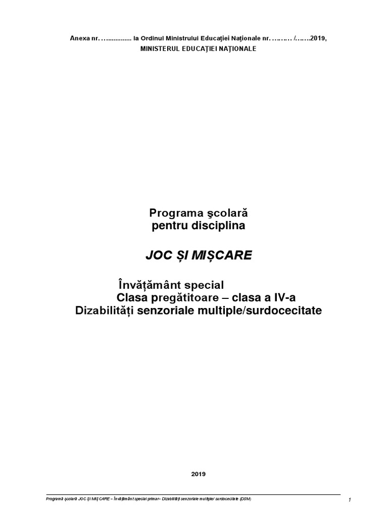 A12 DSM IV.3 Joc Si Miscare | PDF