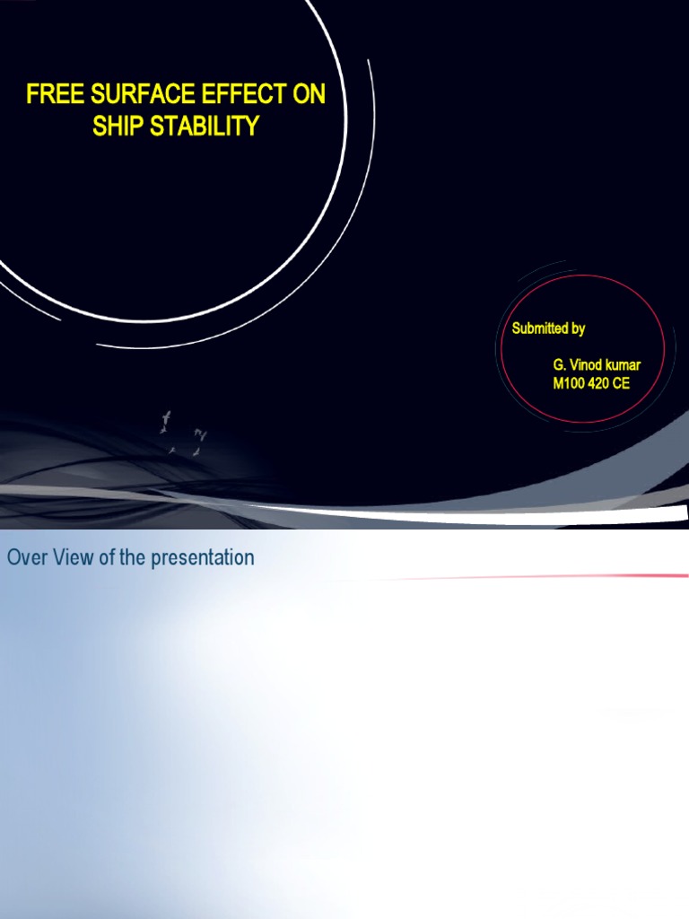 Free Surface Effect on Ship Stability | PDF | Buoyancy | Physical ...