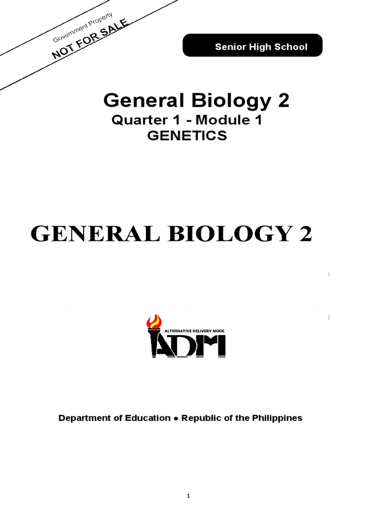 Grade 12 - General Biology 2 Q1W1 | Download Free PDF | Primer ...