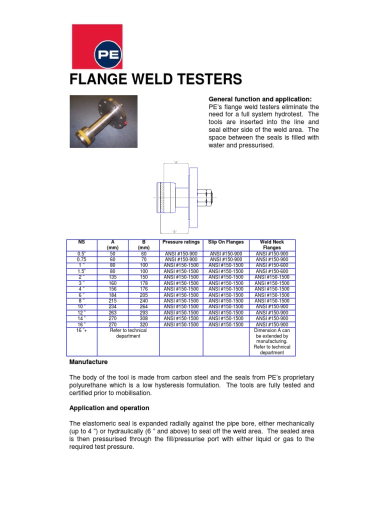 PE Flange Tester | PDF | Pipe (Fluid Conveyance) | Manufactured Goods