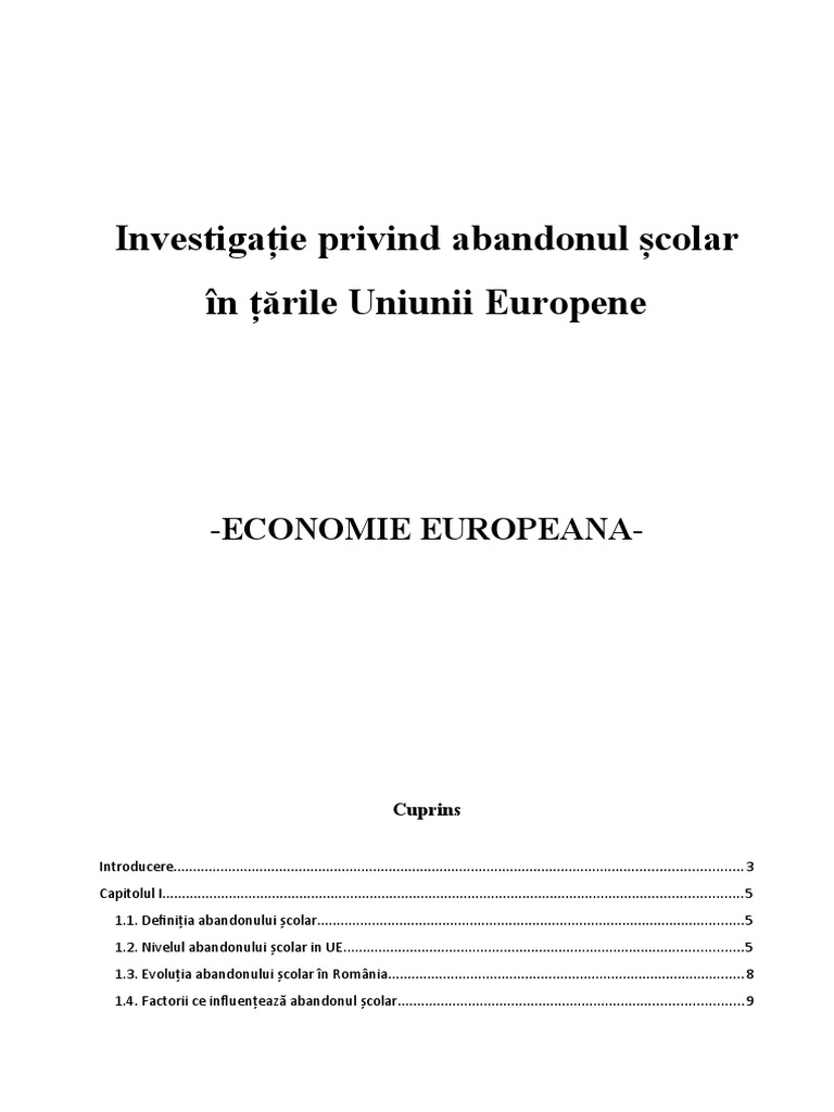 Proiect Management European | PDF