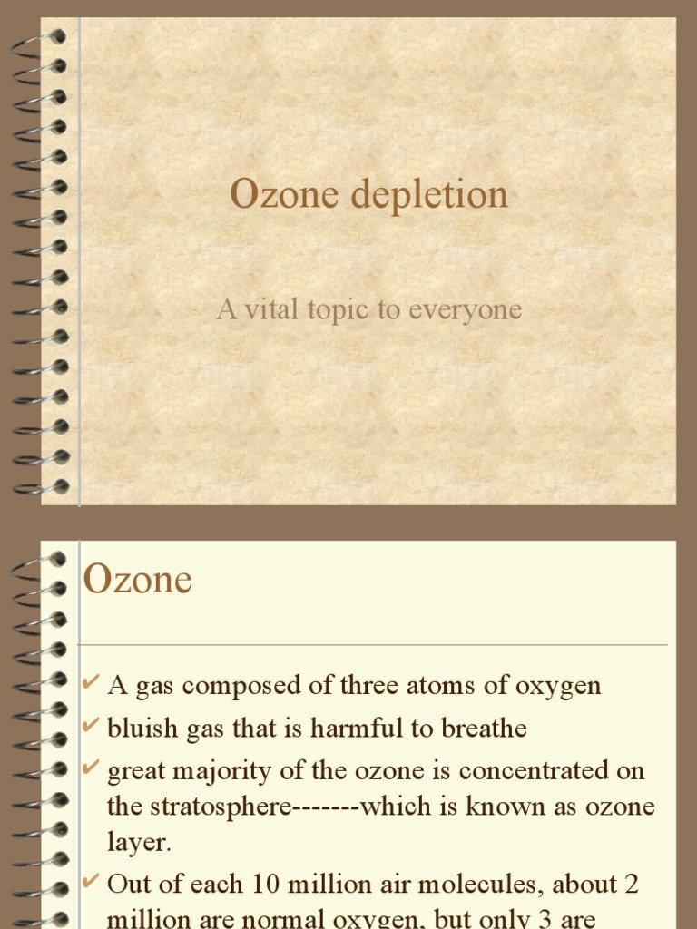 Ozone Depletion Power Point | PDF | Ozone Depletion | Chlorofluorocarbon