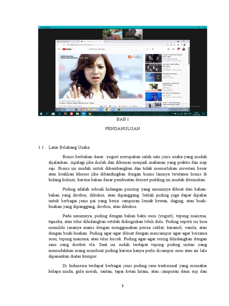 Peluang Usaha Pudding Yogurt GEBOY | PDF | Bisnis | Memasak, Makanan ...