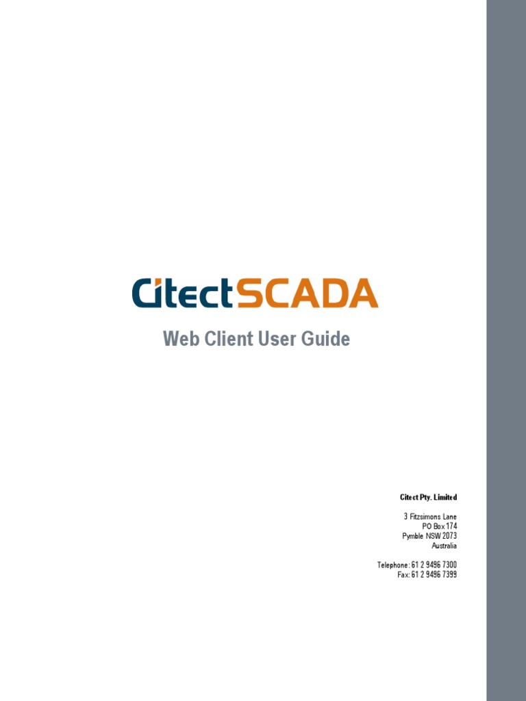 CitectSCADA Web Client Users Guide | PDF | Directory (Computing) | World Wide Web