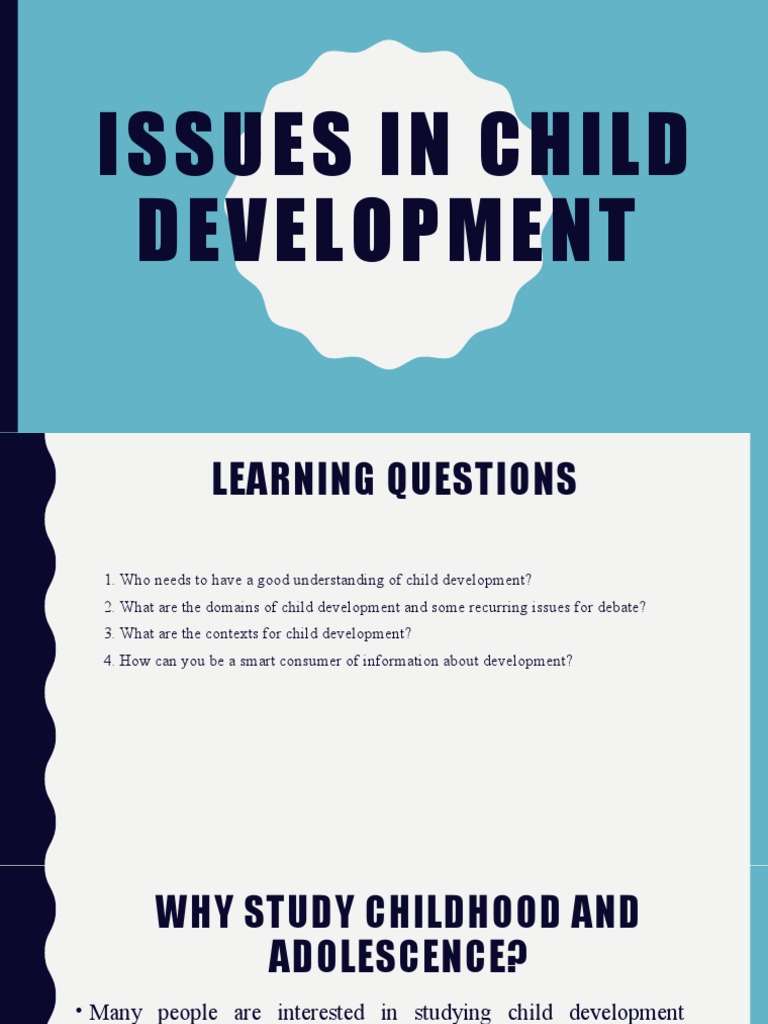 Issues in Child Development | PDF | Relationships | Child Development