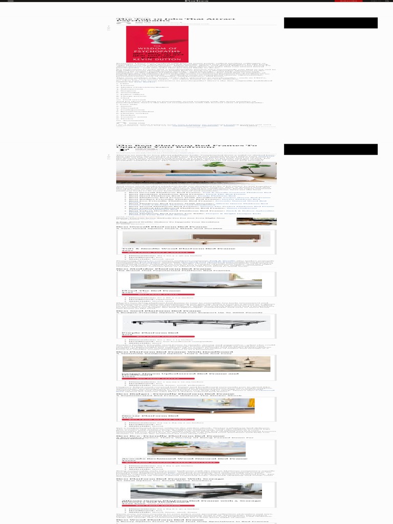 The Top 10 Jobs That Attract Psychopaths | PDF | Bed | Upholstery