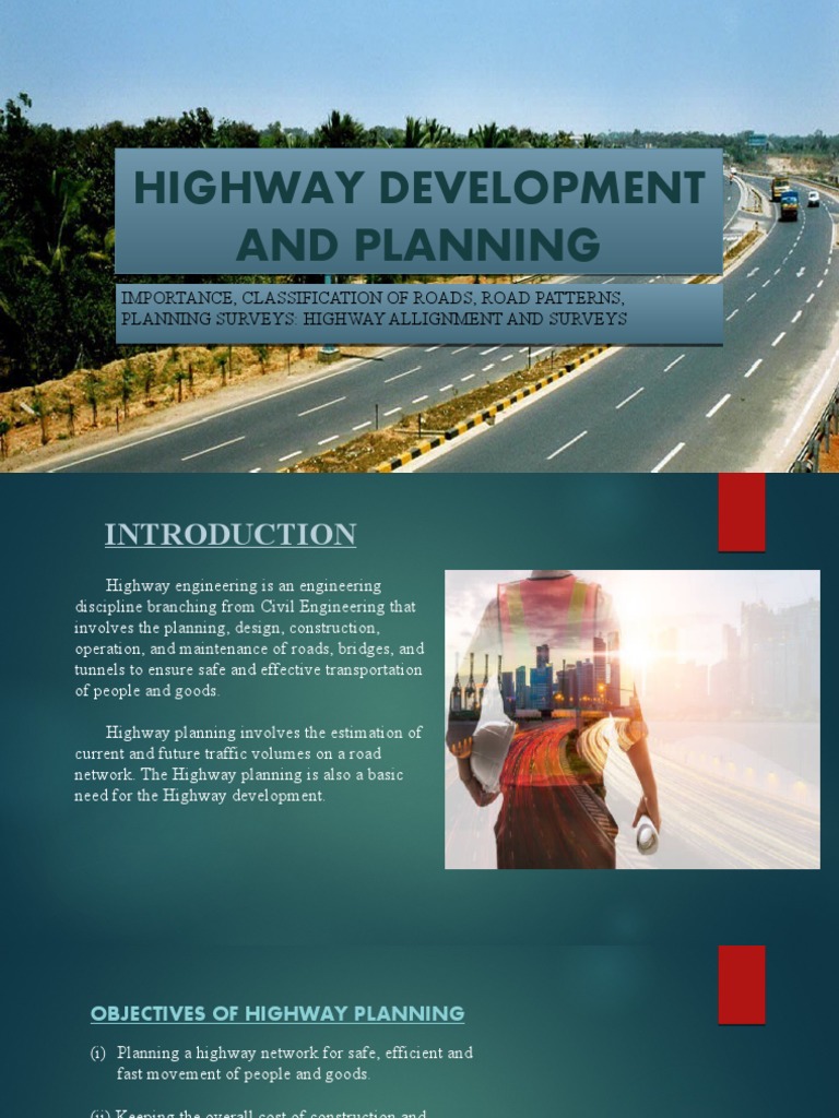 Highway Development and Planning Overview | PDF | Road | Traffic