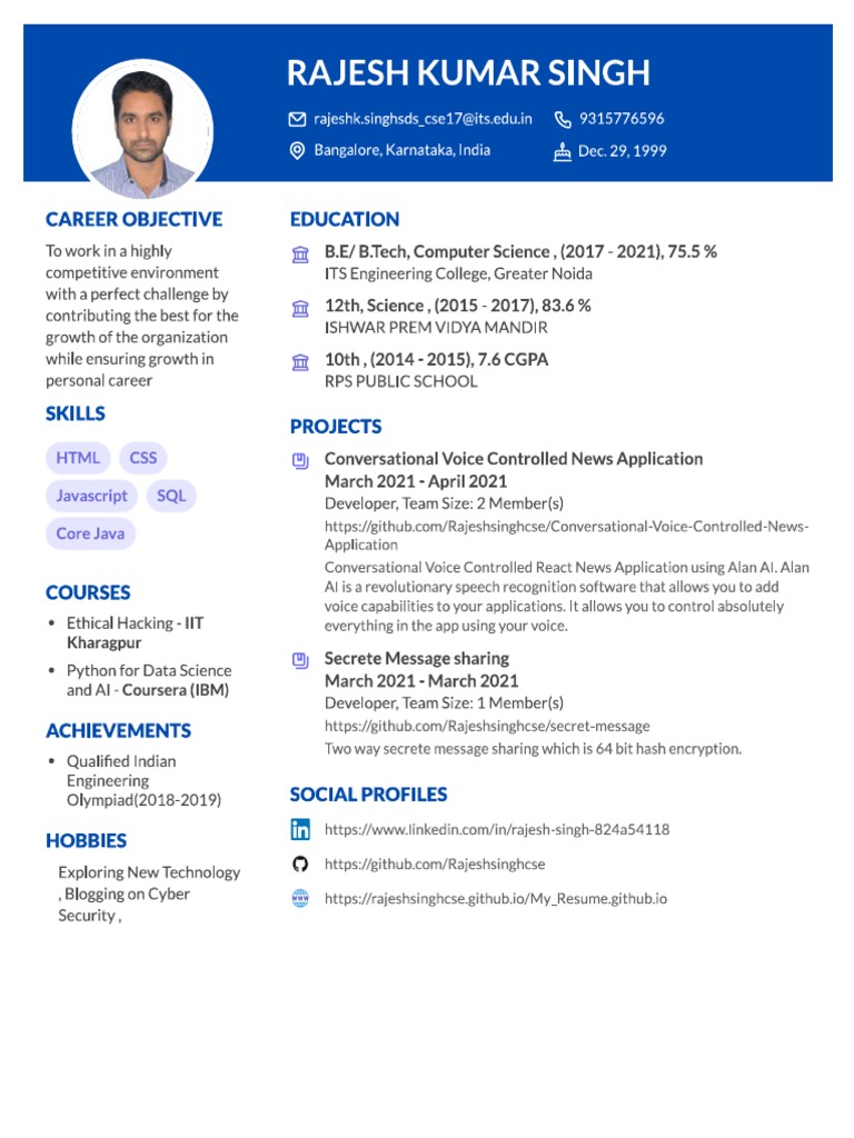Rajesh Resume | PDF