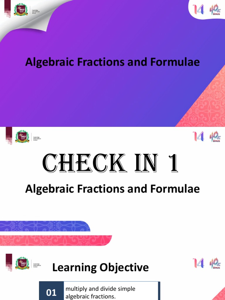 Algebraic Fractions for Grade 8 | PDF | Discrete Mathematics | Number ...