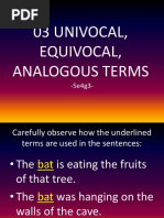 03 Univocal Equivocal Analogous Terms . | PDF | Anatomical Terms Of ...