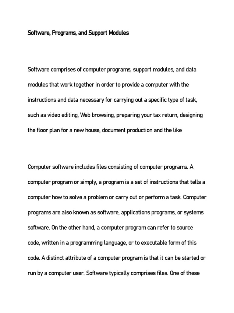 Software Comprises of Computer Programs | PDF | Software | Computer Program