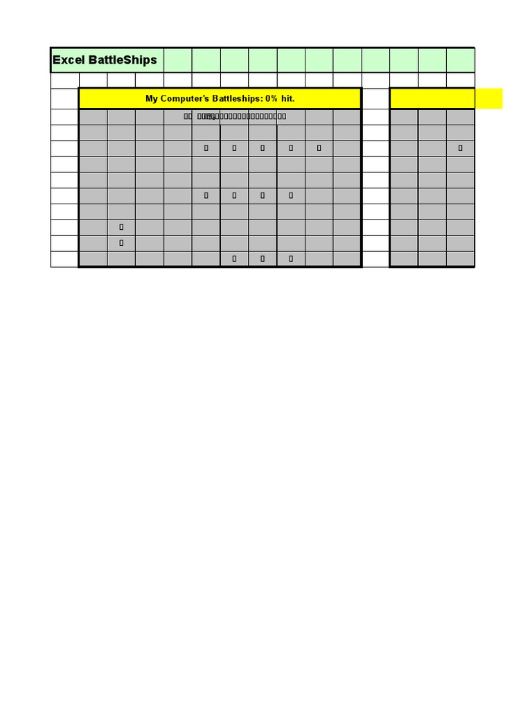 Excel Battleship Game Overview | PDF