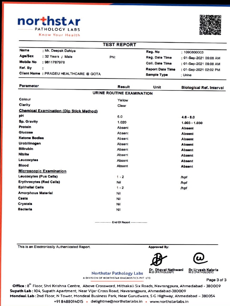 Northstar: Chemical Examination (Dip Stick Method) | PDF | Clinical ...