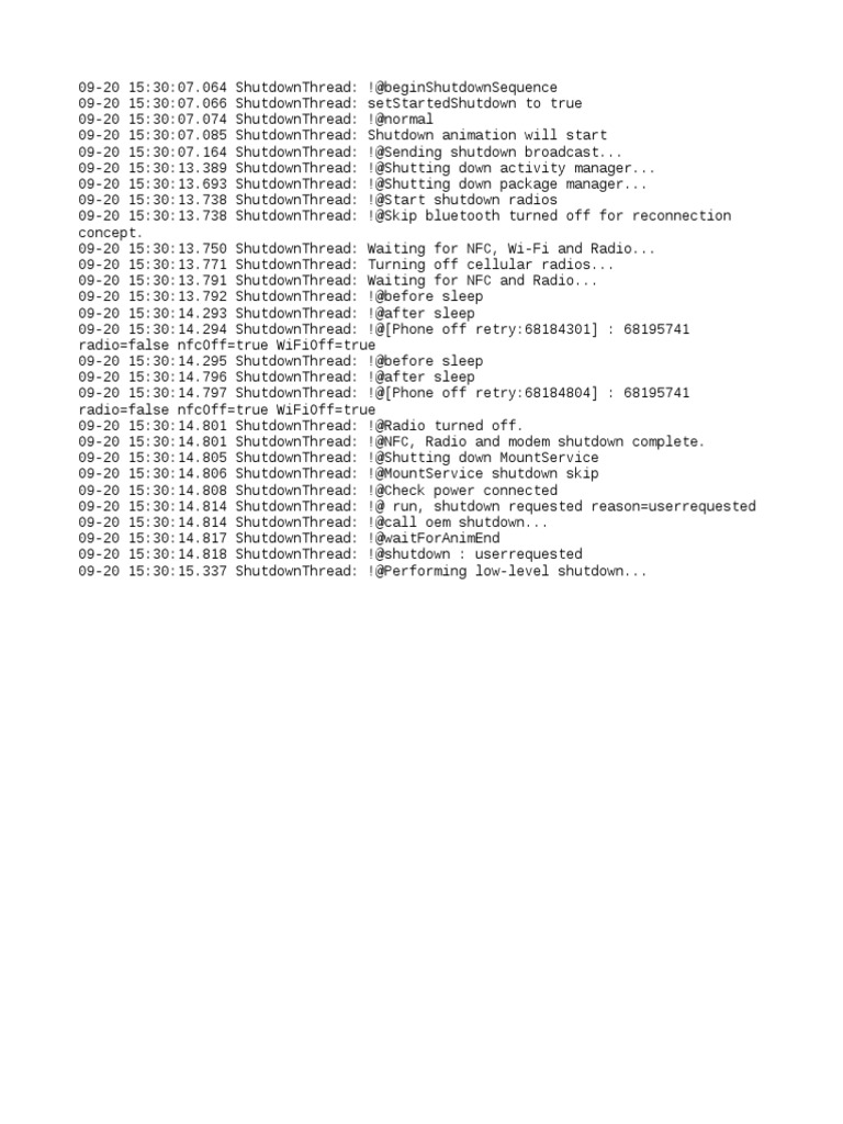 Shutdown Profile.4 | PDF