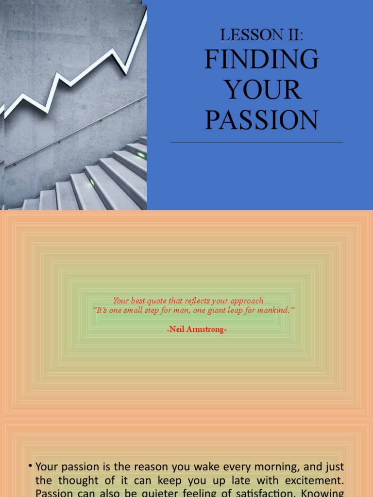 Finding Your Passion Finding Your Passion: Lesson Iii: Lesson Ii | PDF ...