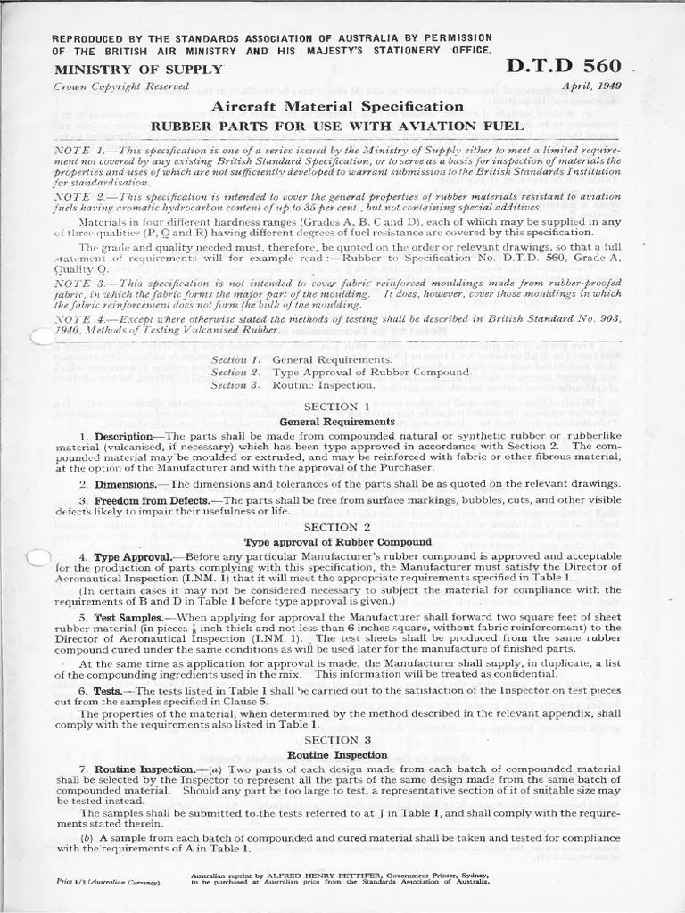 DTD 560 1949 | PDF