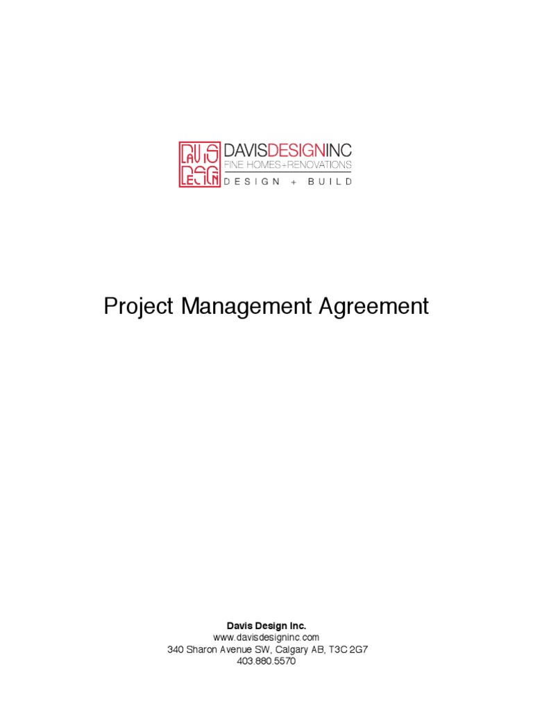 Project Management Agreement Sample | PDF | Indemnity | General Contractor