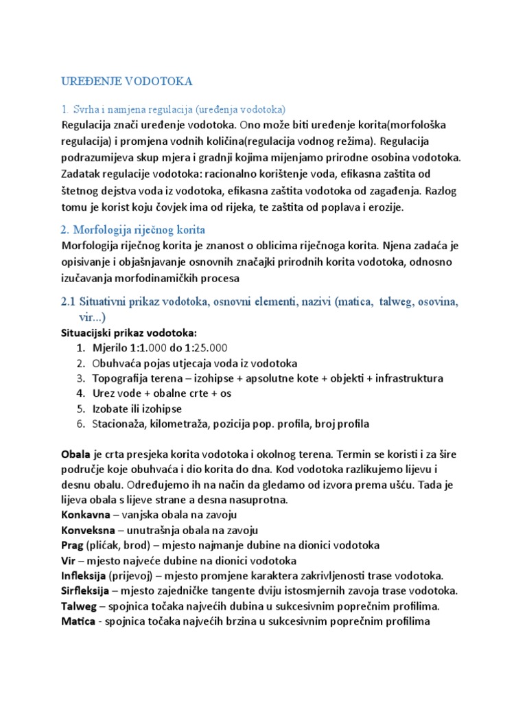 Uređenje Vodotoka | PDF