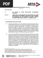 ARTA MC No. 2021-09 - Issuance of The Whole of Governemnt Reengineering ...
