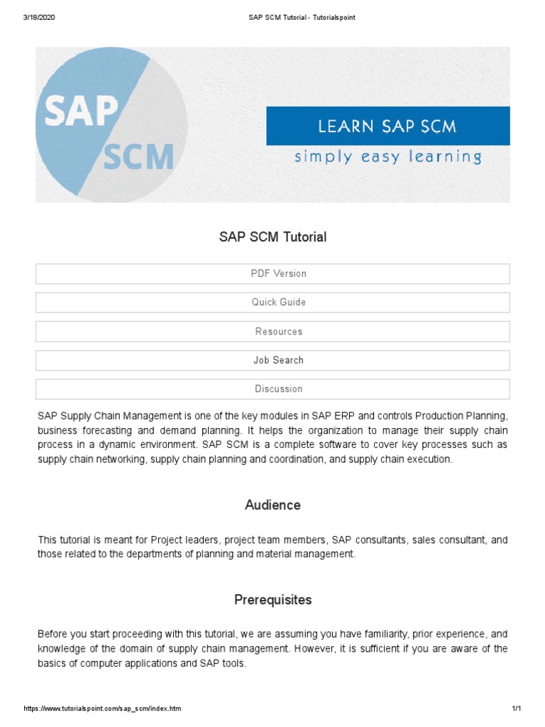SCM Sap MM | PDF | Supply Chain Management | Supply Chain