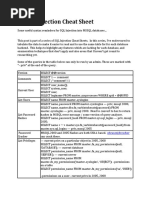 R7 SQL - Injection - Cheat - Sheet.v1 PDF | PDF | Sql | Postgre Sql