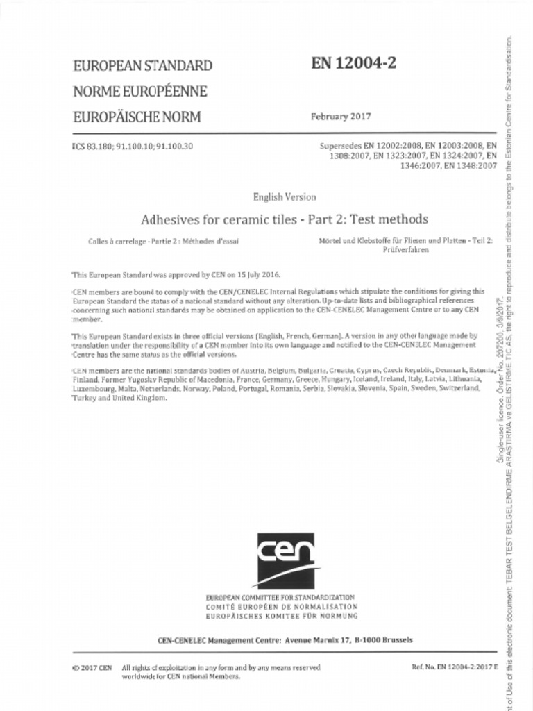 En 12004-2 2017 | PDF