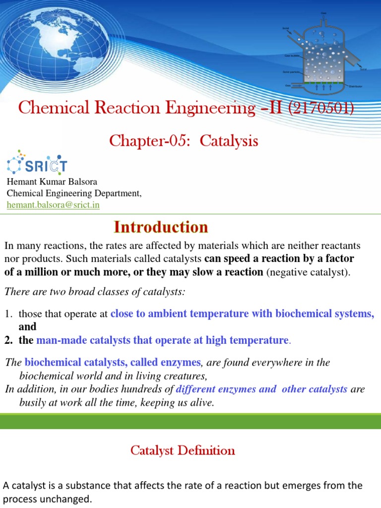 Lecture Notes On Catalyst | PDF | Catalysis | Adsorption