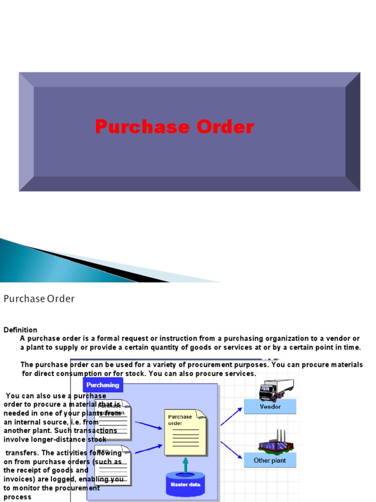 Purchase Order | PDF | Receipt | Invoice