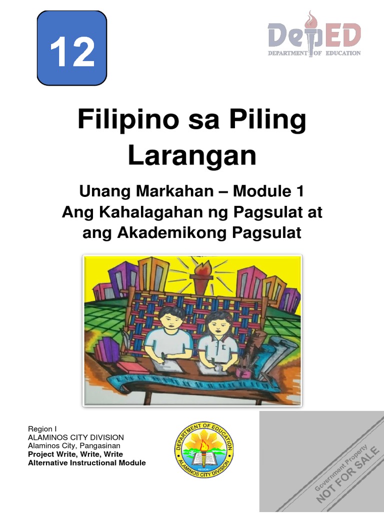SHS Filipino Sa Piling Larang Akademiks MODYUL 1 Aralin 1 3 | PDF