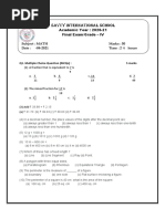 MATHS PAPER 1 GRADE 4 Final | PDF