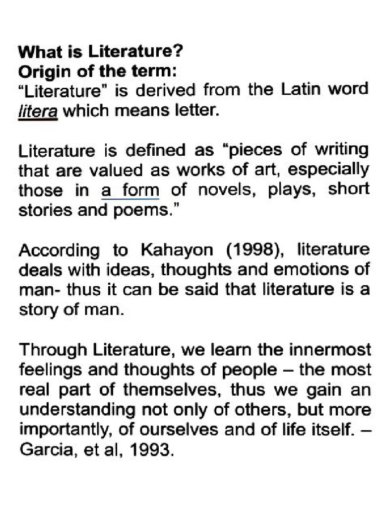 1 Origin of Literature | PDF