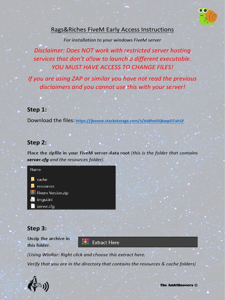 Rags&Riches Fivem Early Access Instructions: Download The Files | PDF | Zip (File Format ...