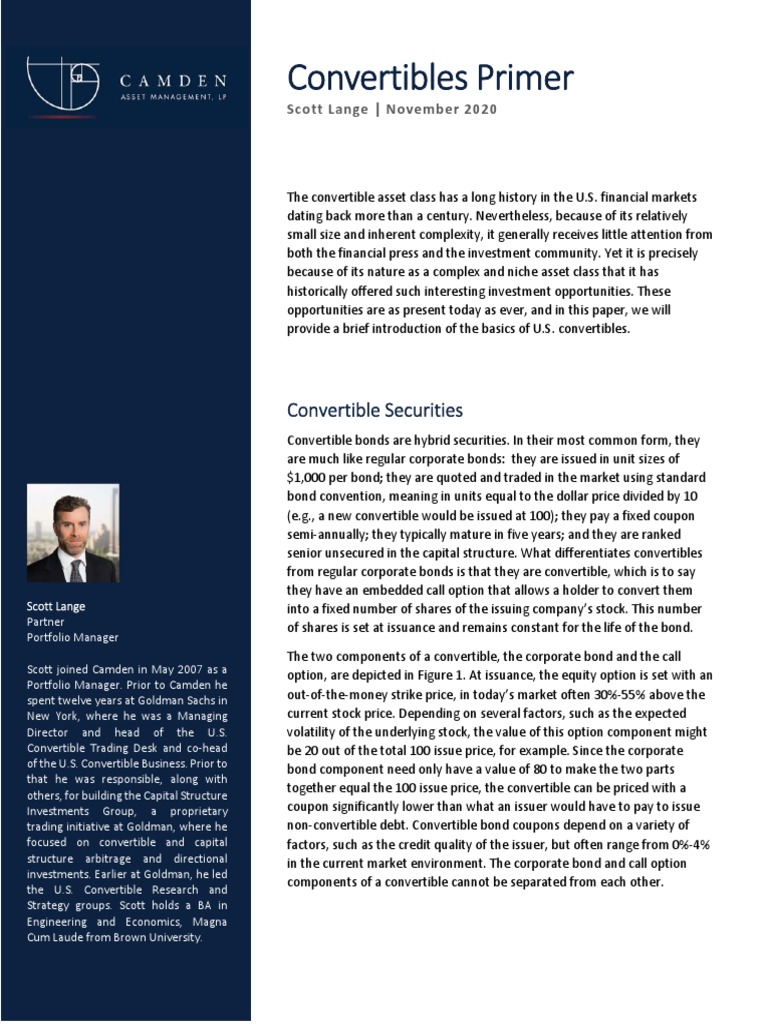 Convertibles Primer: Convertible Securities | PDF | Bonds (Finance ...