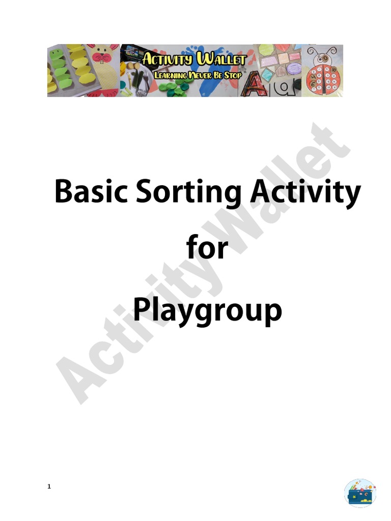 English Worksheets For Playgroup-By Activity Wallet | PDF | Western ...