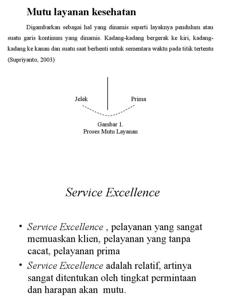 Mutu Layanan Kesehatan dan Kepuasan Pelanggan | PDF
