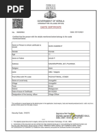 One and The Same Certificate: Government of Kerala | PDF | Security ...