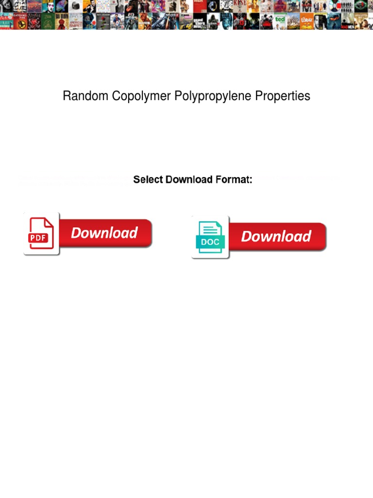 Random Copolymer Polypropylene Properties | PDF | Polymers | Copolymer