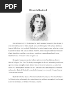 The Story of Elizabeth Blackwell - (Essay Example), 1096 Words ...
