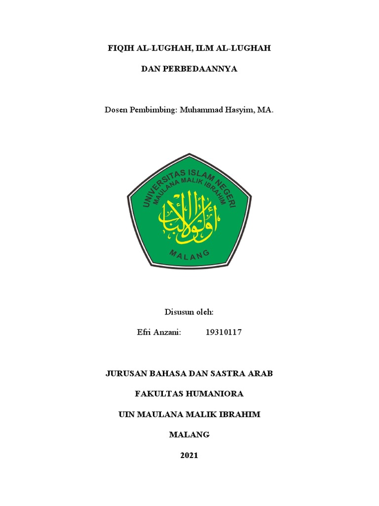 FIqh Al-Lughah, Al-Ilm Lughah, Dan Perbedaanya | PDF | Seni & Disiplin Bahasa
