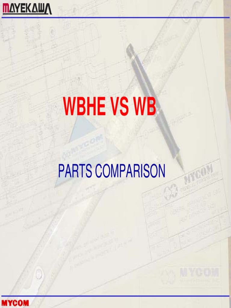 DIFERENCA Wbhe Vs WB Parts Comparison | PDF | Piston | Pump
