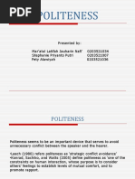 Leech Politeness Principles | PDF | Cognitive Science | Linguistics