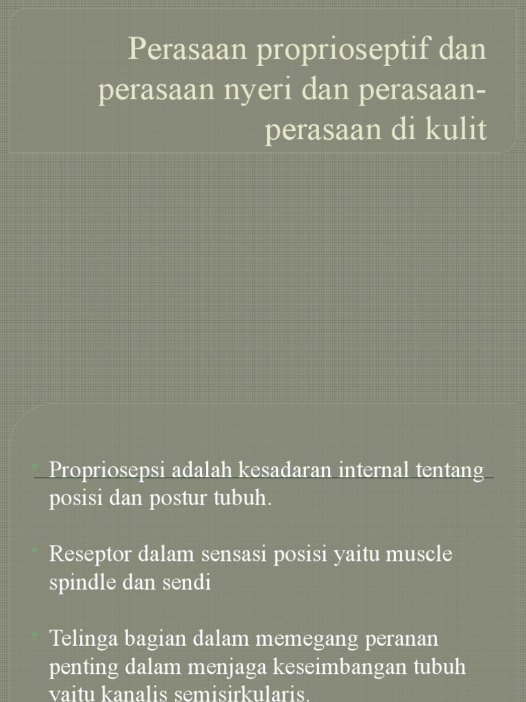 Fisiologi Proprioseptif | PDF