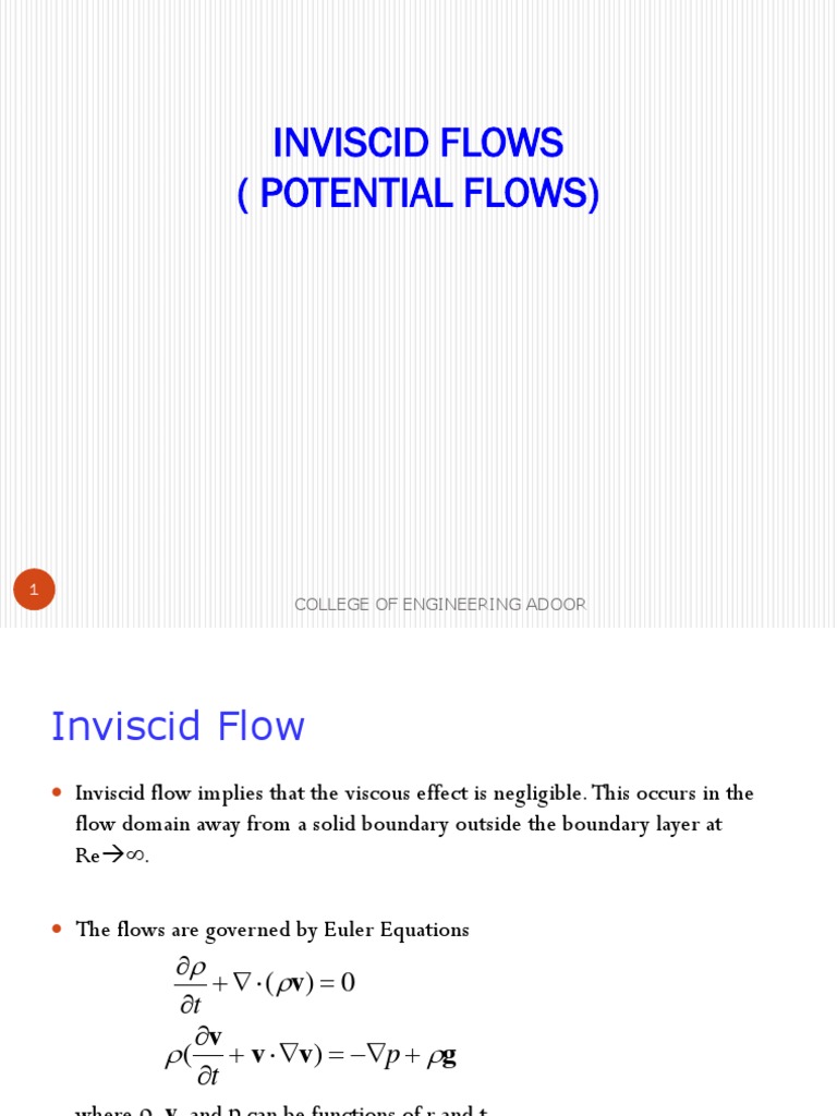 Potential Flow Theory | Download Free PDF | Fluid Dynamics | Viscosity