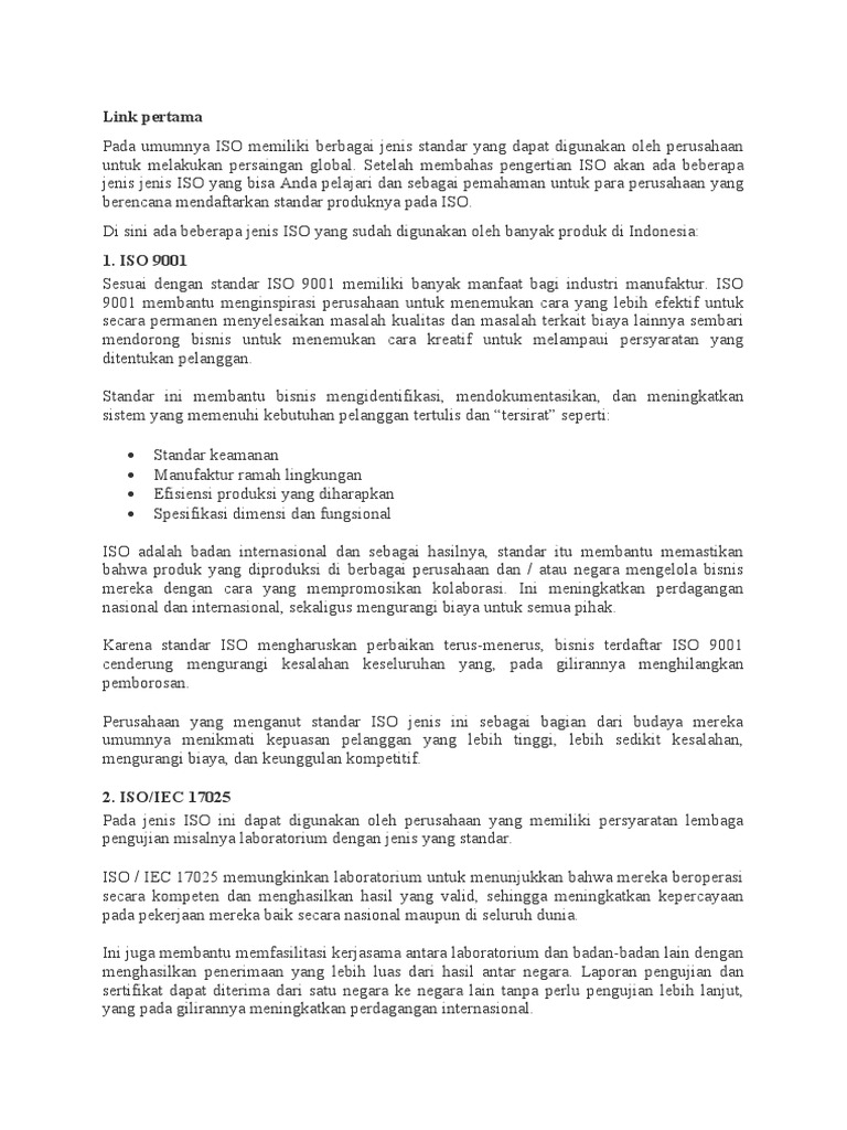 Jenis-Jenis Iso | PDF
