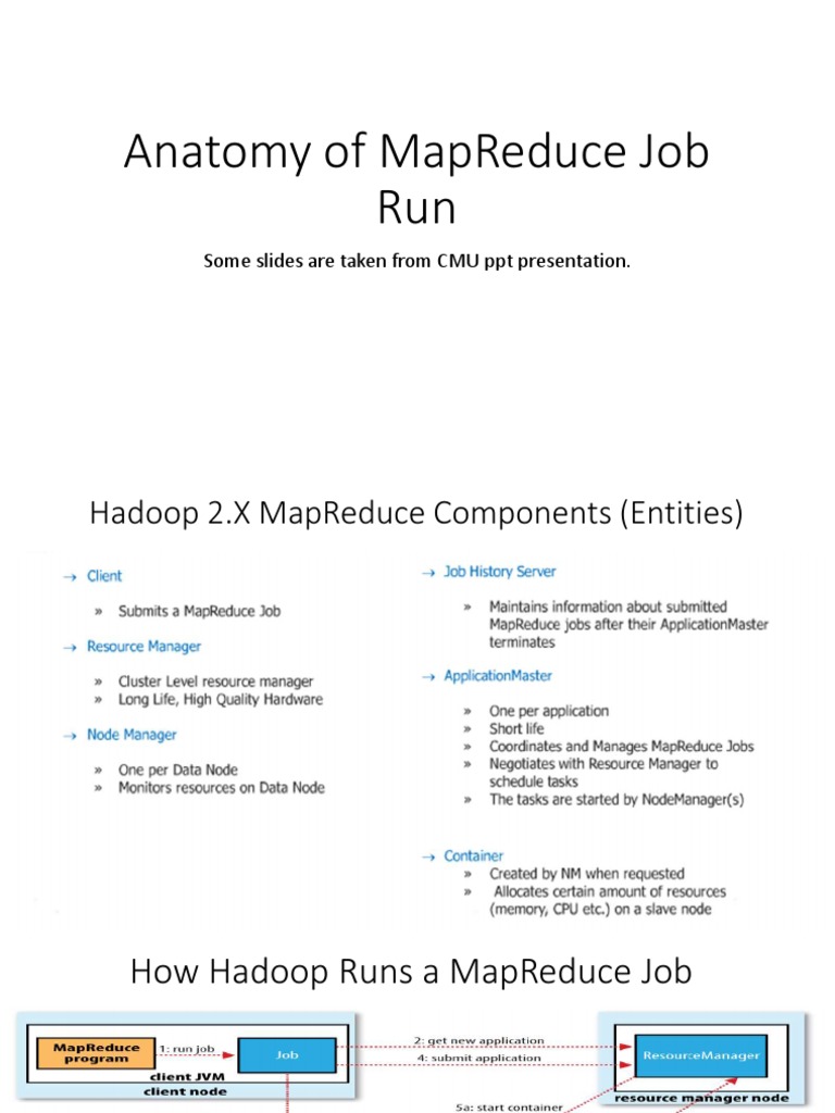 Anatomy of Mapreduce Job Run: Some Slides Are Taken From Cmu PPT Presentation | PDF | Apache ...