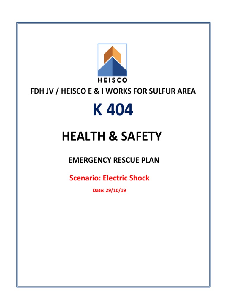 Electric Shock Emergency Response Plan | PDF | Emergency | Safety