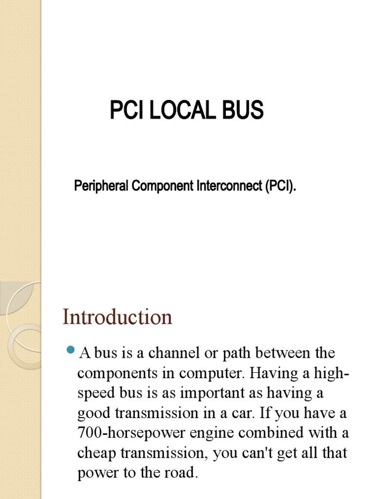Pci Local Bus Peripheral Component Interconnect Pci Pdf Physical Layer Protocols