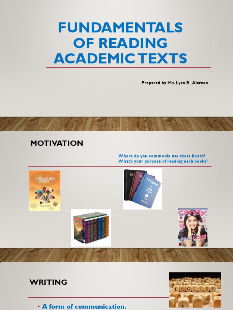 Lesson 1 - Academic vs. Non-Academic Texts | PDF | Books | Cognition