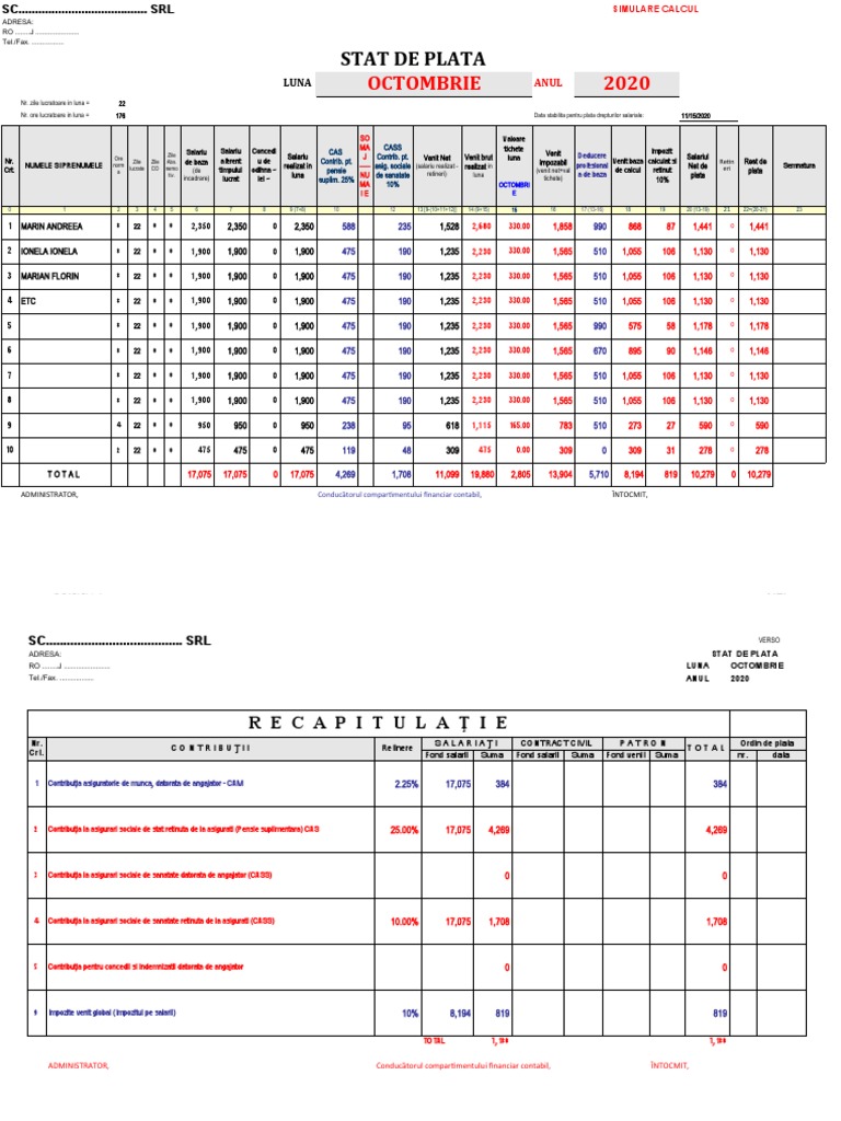 STAT DE PLATA - Model | PDF